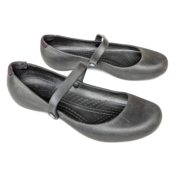 CROCS | Shoes | Crocs Alice Mary Jane Ballet Flats Work Slip Resistant ...